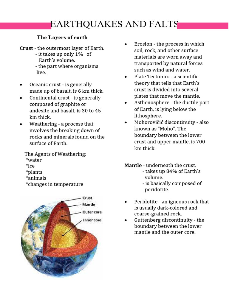 Science Notes GR8 | PDF | Earthquakes | Fault (Geology)