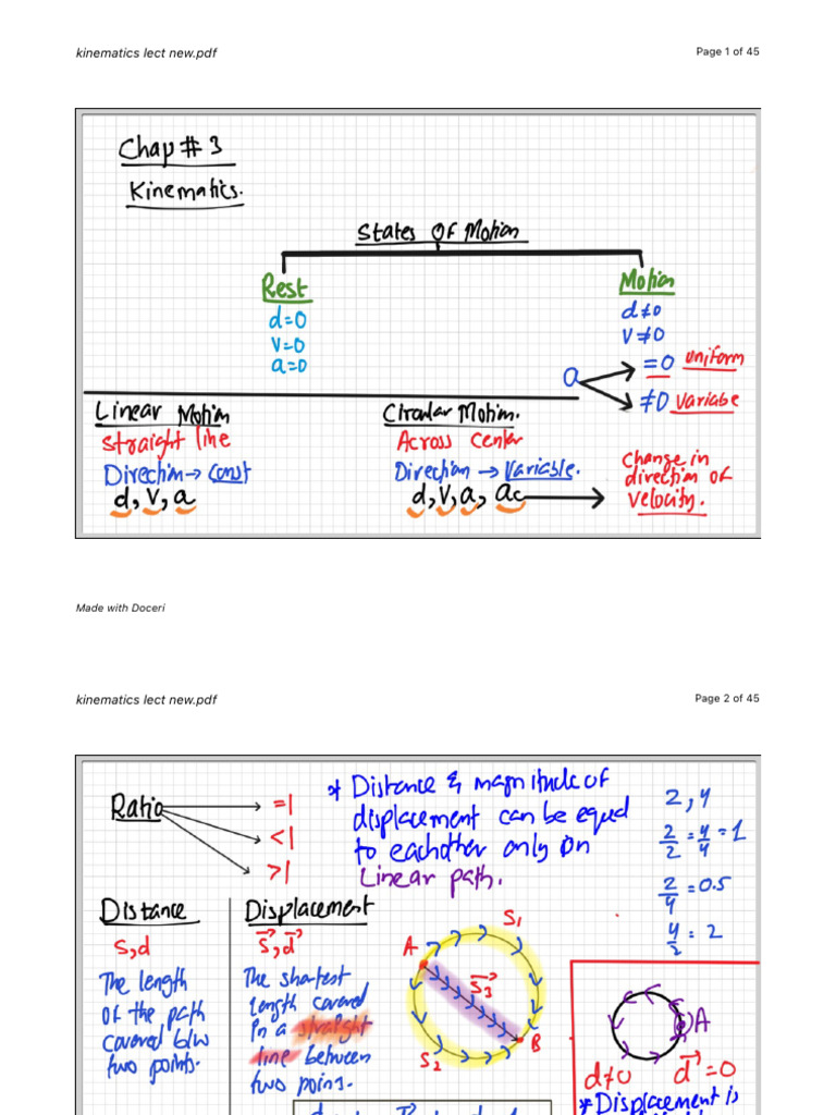 Kinematics Lect New 8 | PDF