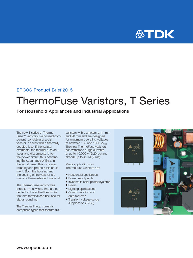 Thermo Fuse Varistors PB | Download Free PDF | Fuse (Electrical ...