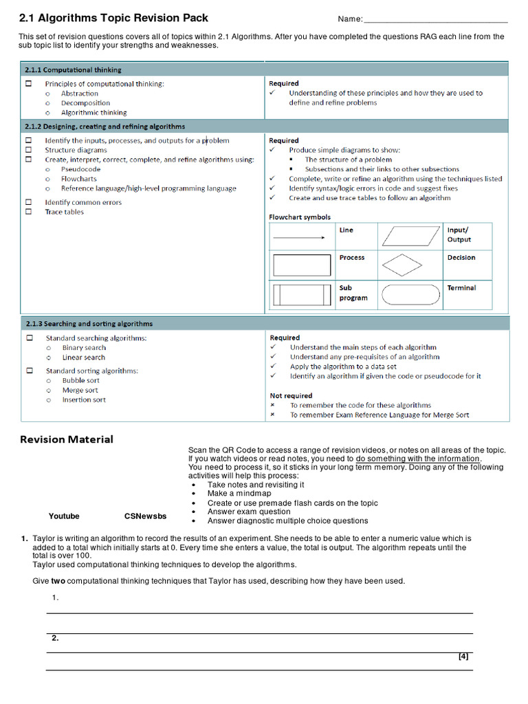 Algorithms Revision Pack | PDF | Algorithms | Optical Character Recognition Algorithms Revision Pack | PDF | Algorithms | Optical Character Recognition