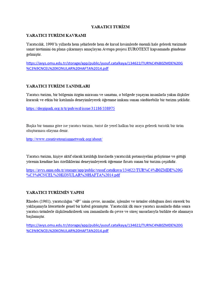 Creative Tourism | PDF