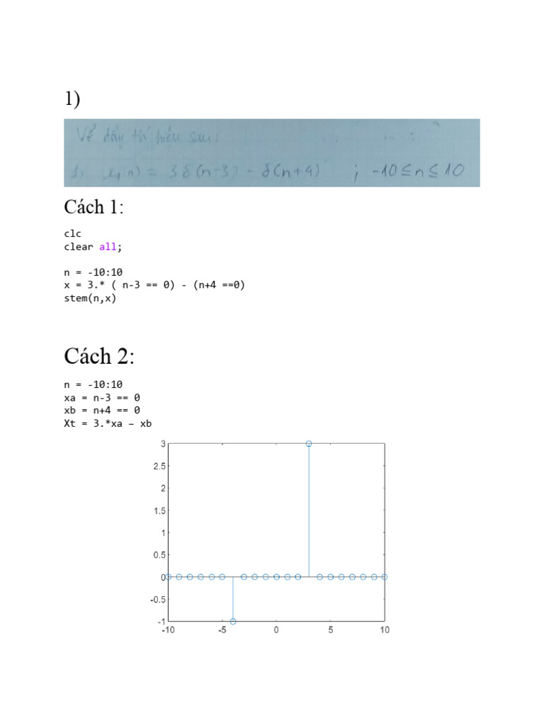 Discrete Signal Processing Examples | PDF