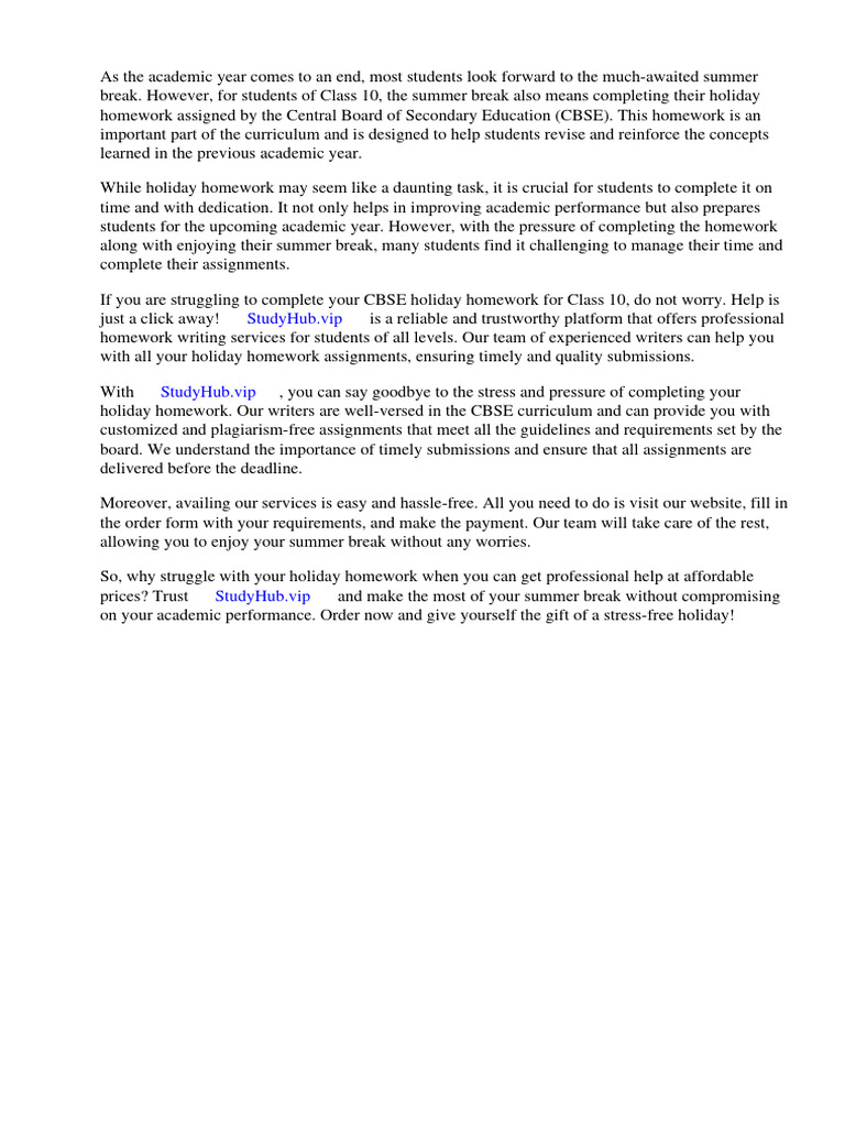 Cbse Holiday Homework Class 10 2014 PDF Worksheet Homework