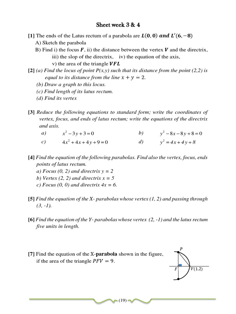 Sheet Week 3 and 4 | PDF