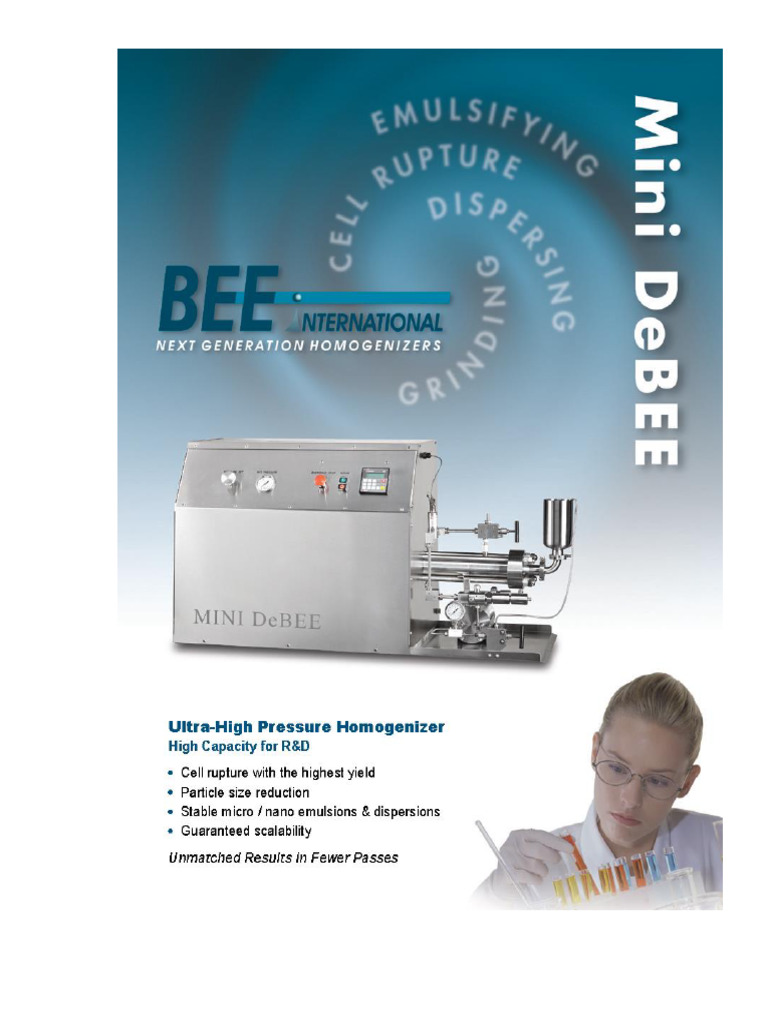 SAMPLE Mini DeBEE Manual Version 7.8 | PDF | Pump | Nozzle