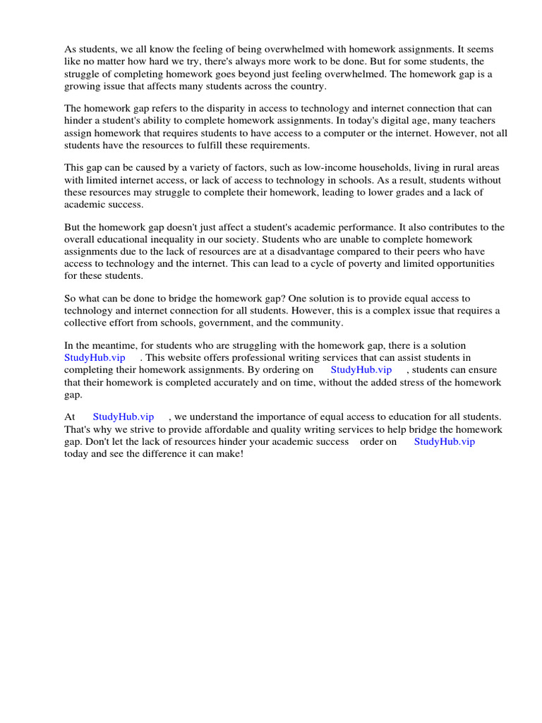 Homework Gap | PDF | Internet Access | Internet