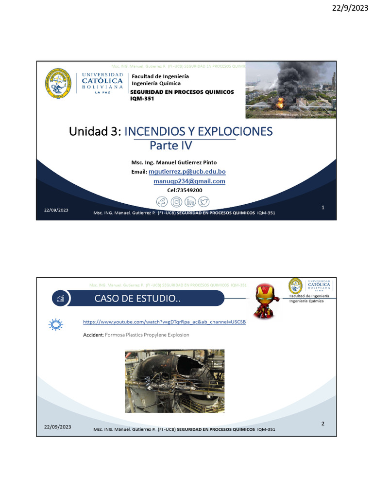 unidad 3 incendios y explociones parte IV | PDF | Física Aplicada e ...