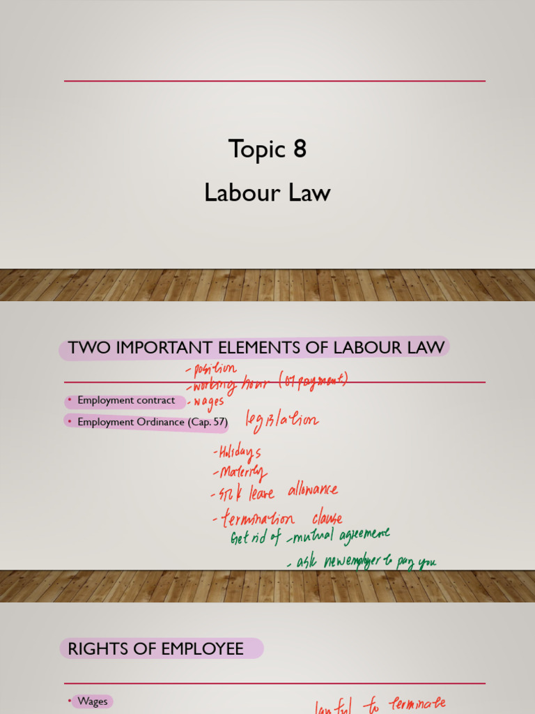 Topic 8 Labour Law | PDF | Employment | Overtime