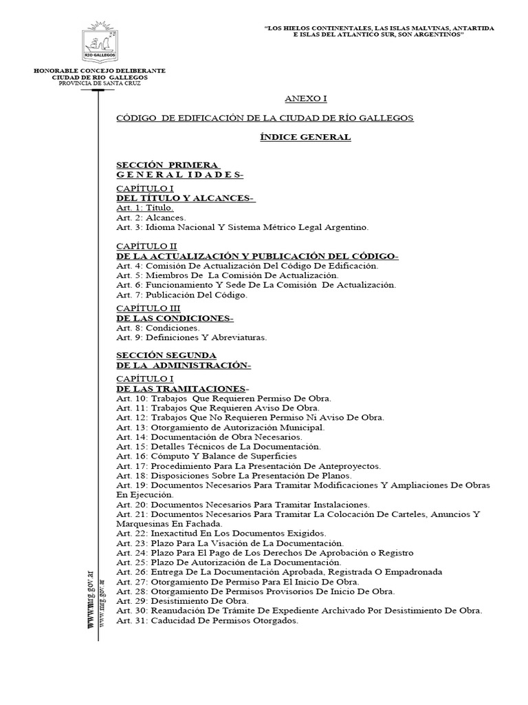 Código Edificación Río Gallegos | PDF | Ascensor | Chimenea