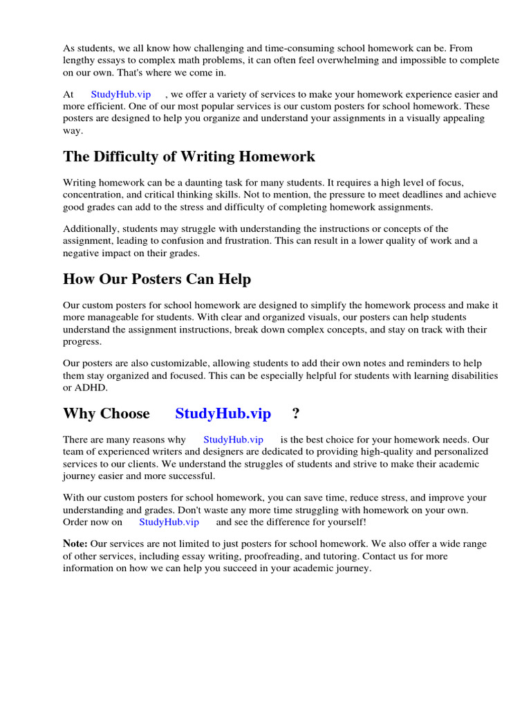 Posters for School Homework | PDF | Homework | Http Cookie