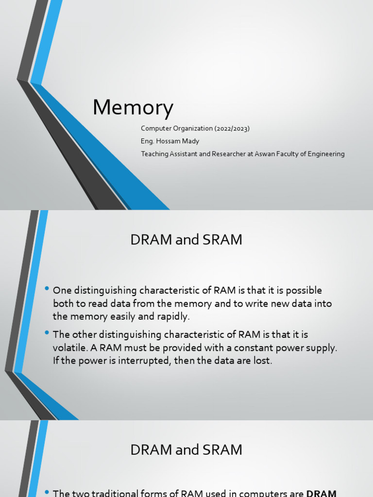 4 Memory Pdf Random Access Memory Read Only Memory