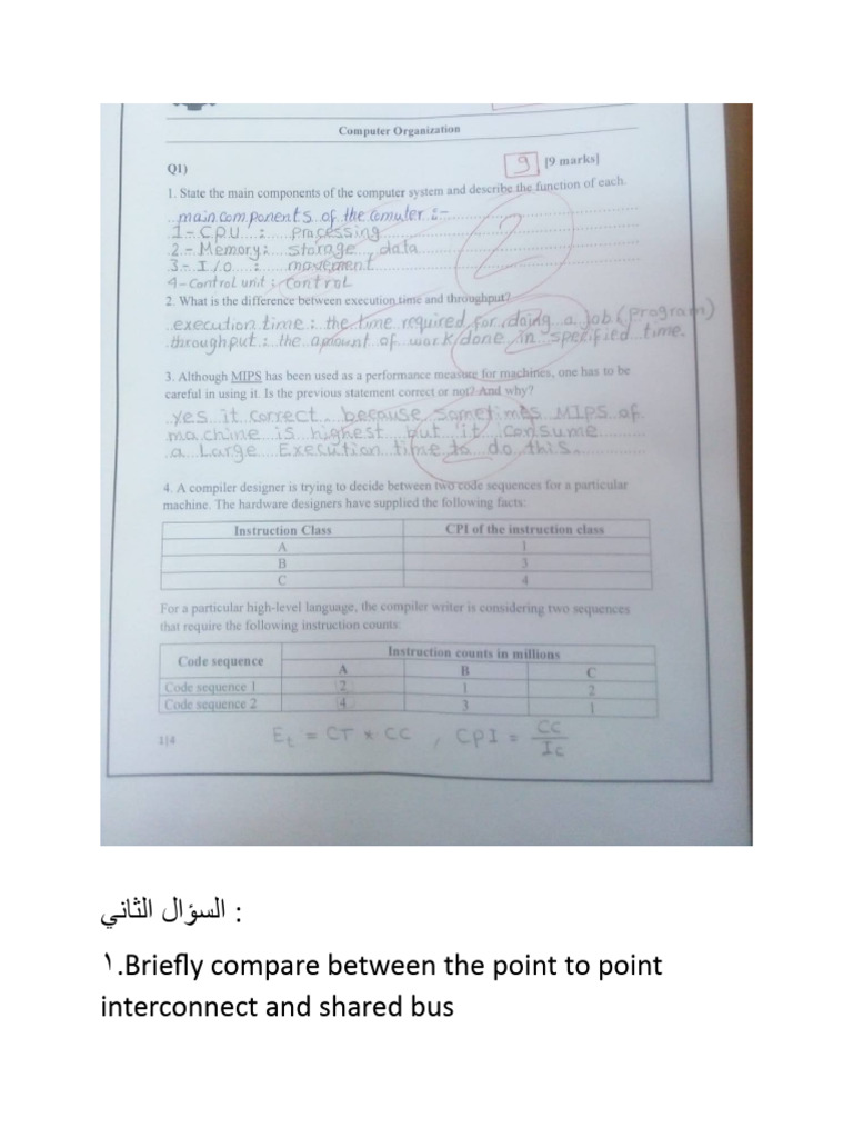 COA Midterm | PDF | Multi Core Processor | Central Processing Unit