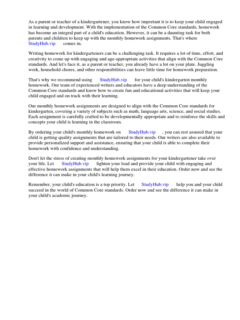 Kindergarten Monthly Homework Common Core | PDF | Phonics | Safari (Web ...