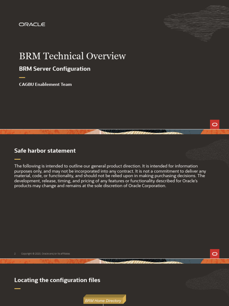 Technical Overview 03 - BRM Configuration | PDF | Databases | Oracle Corporation