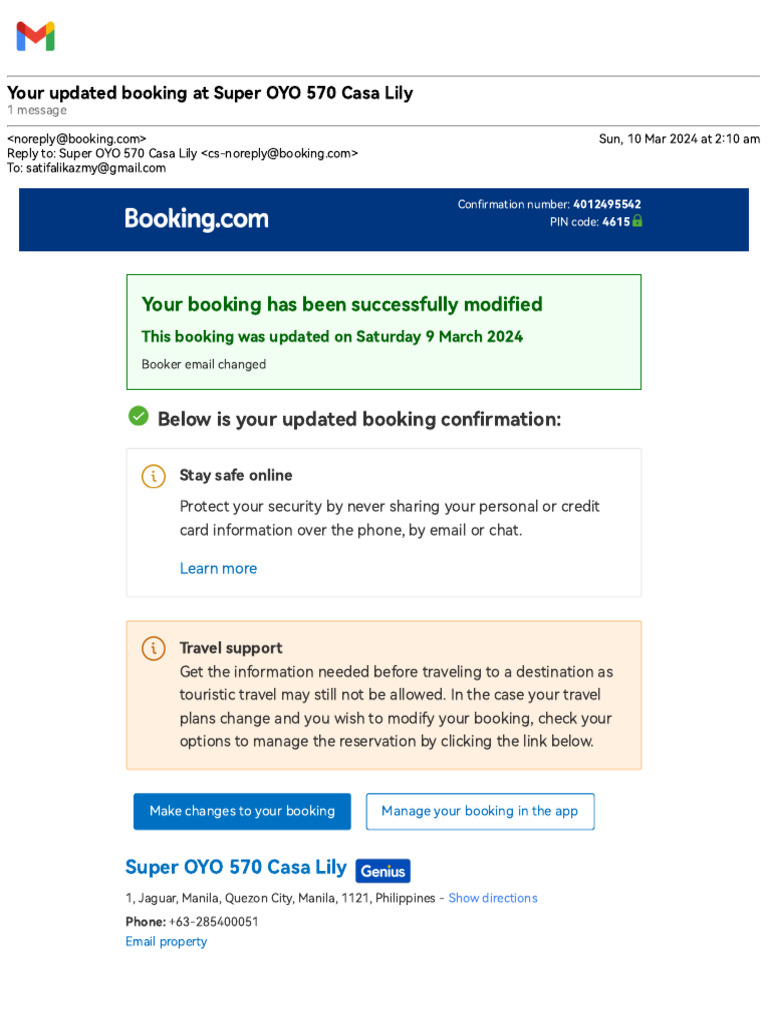 Booking at Super OYO 570 Casa Lily | PDF | Debit Card | Payments