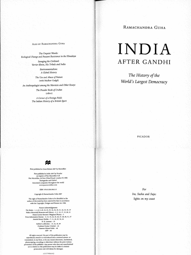 2.1 Guha - India After Gandhi, Ideas of India | PDF