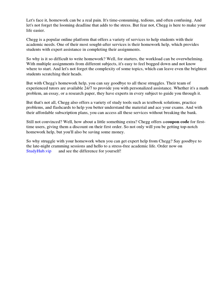 Chegg Homework Help Coupon | PDF | Textbook | Academic Publishing