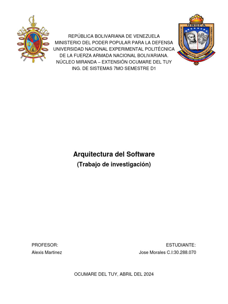 Trabajo 2 Arquitectura Del Software | PDF | Software | Escalabilidad