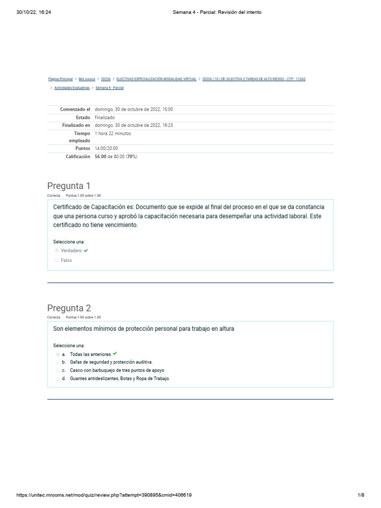 Parcial 1 Intento | PDF