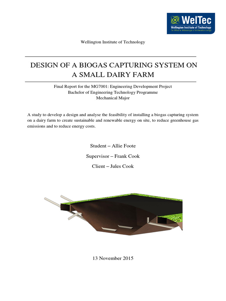 Report Biogas Capturing System | Download Free PDF | Anaerobic Digestion | Biogas