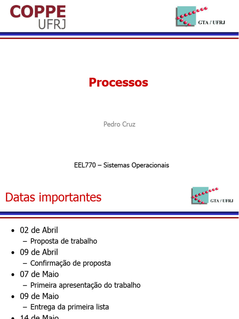 3 Processos SO | PDF | Processo (informática) | Agendamento (informática)