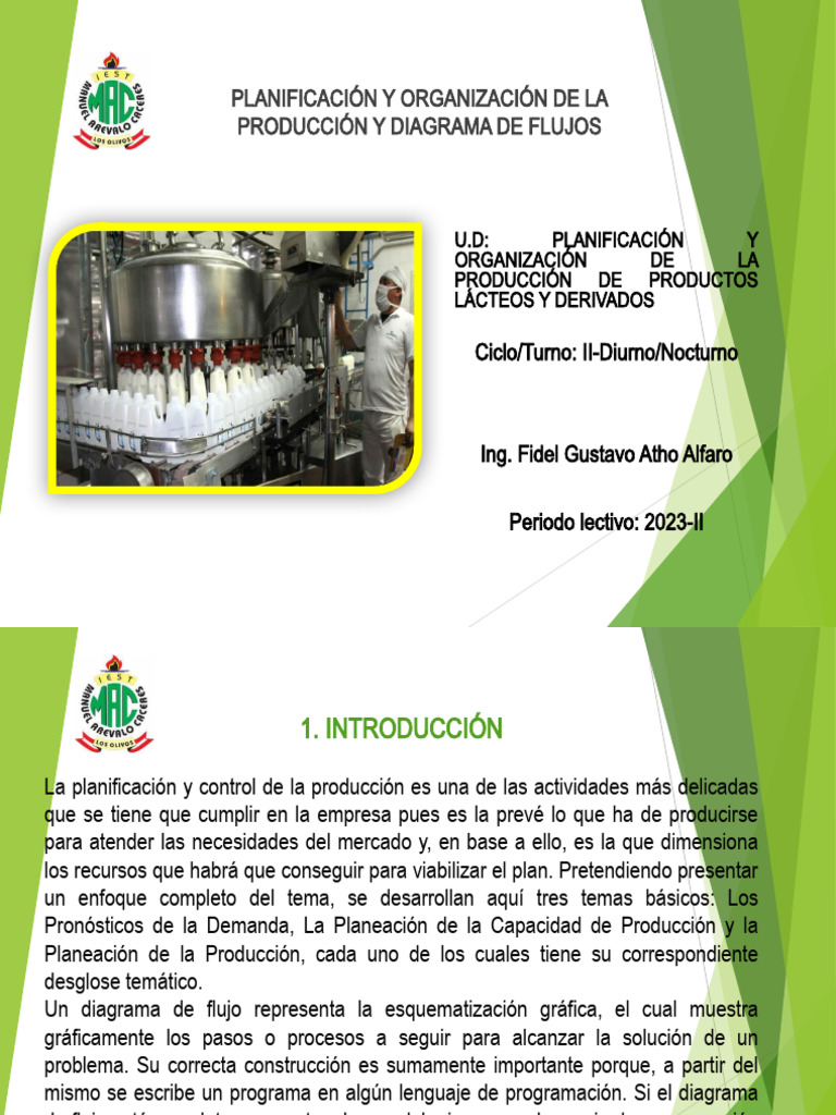Clase #1 Planificación y Organización de La Producción y Diagrama de ...