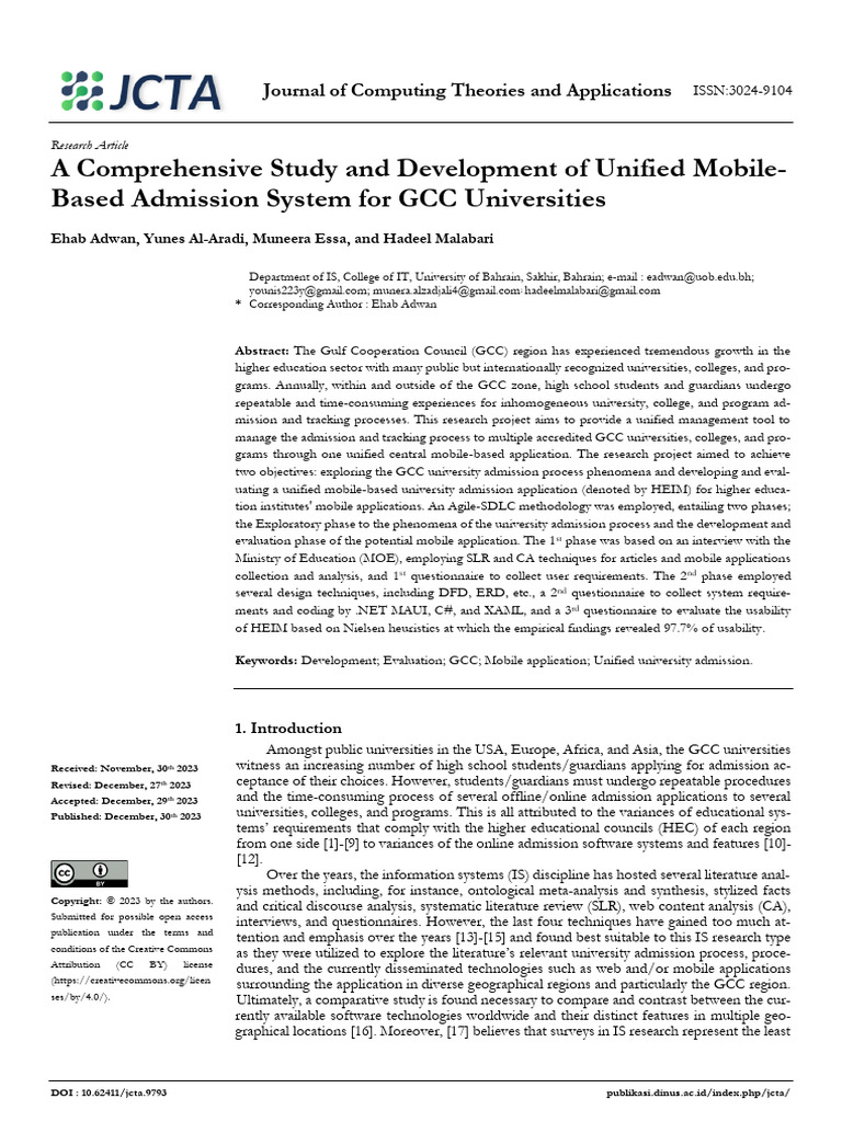 A Comprehensive Study and Development of Unified Mobile-Based Admission ...