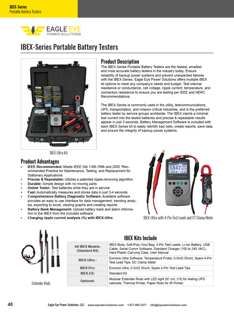 IBEX-Series Battery Testers Overview | PDF | Software Testing | Battery ...