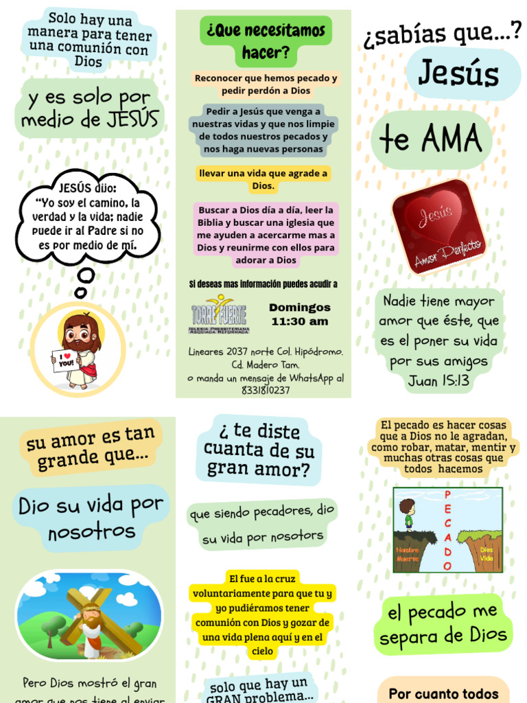 Folleto Evangelistico | PDF | eucaristía | Pecado