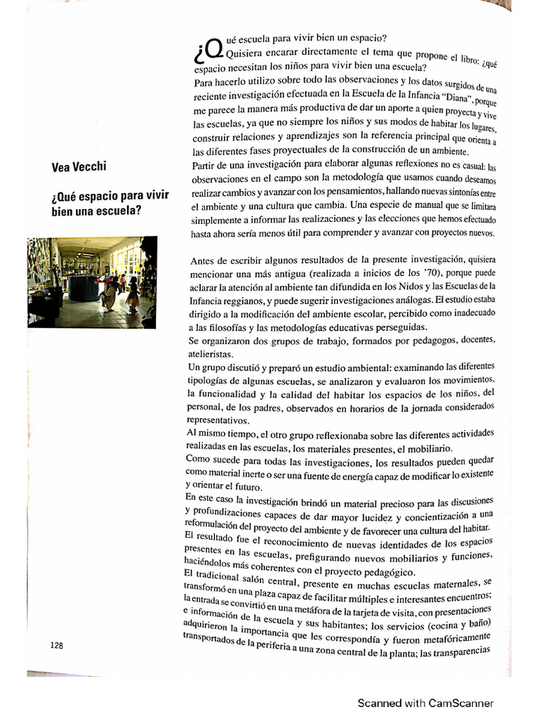 Vea Vecchi ¿Qué Espacio para Vivir Bien Una Escuela - 6545 - 21-08-02 ...