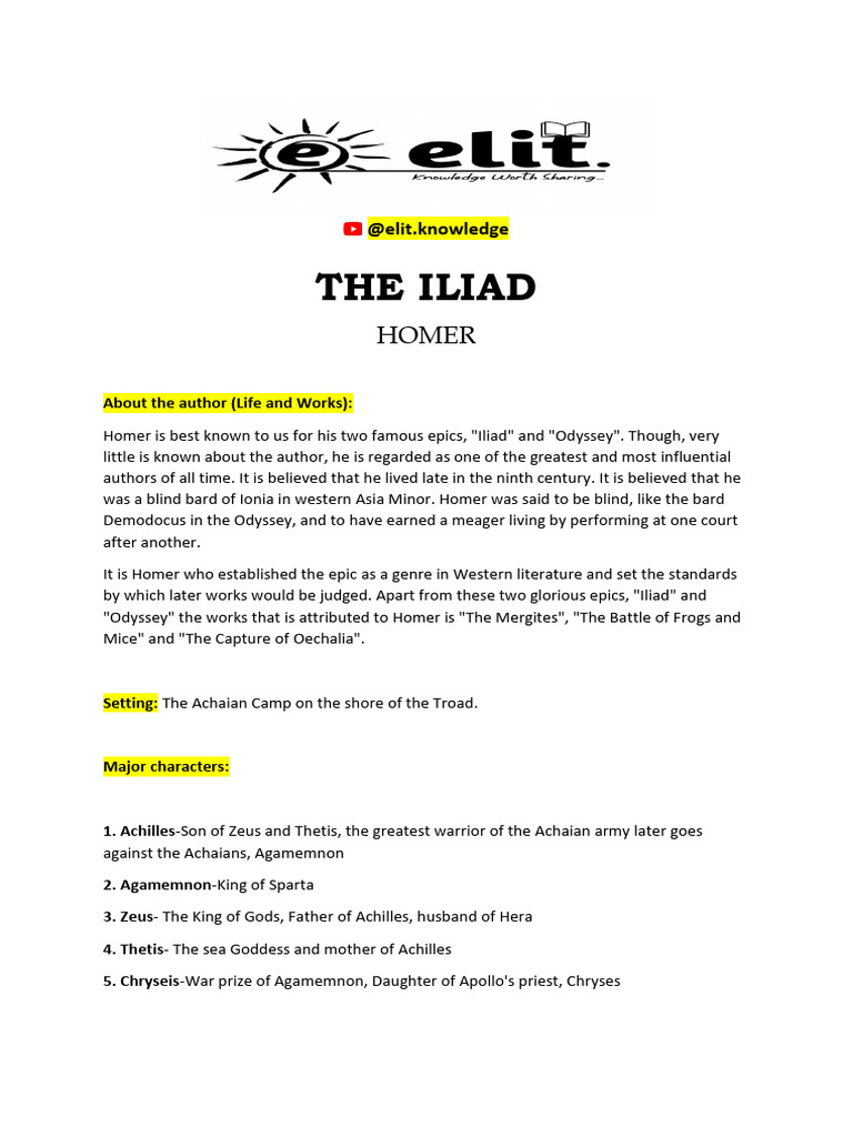 The Iliad Book 2 | PDF | Iliad | Achilles