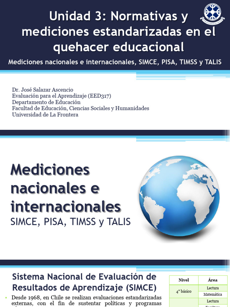 Presentación Unidad 3 - Normativas y Mediciones Estandarizadas en El Quehacer Educacional ...