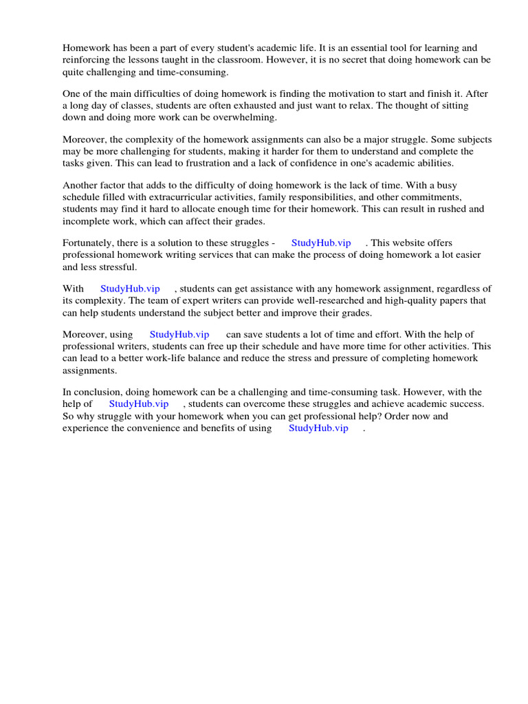 Picture Doing Homework | PDF | Homework | Teachers