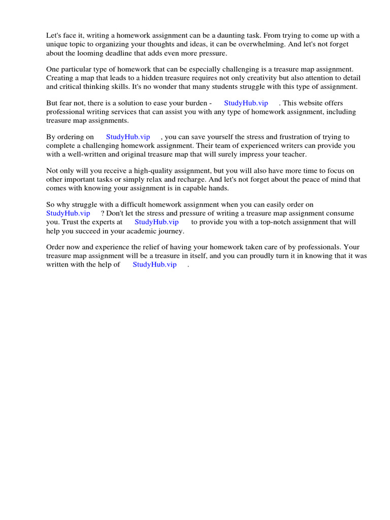 Treasure Map Homework | Download Free PDF | Homework | Map