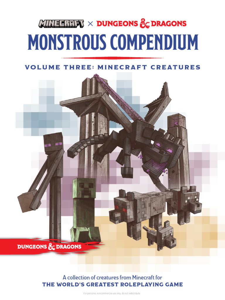 Minecraft Monstrous Compendium Revised | PDF