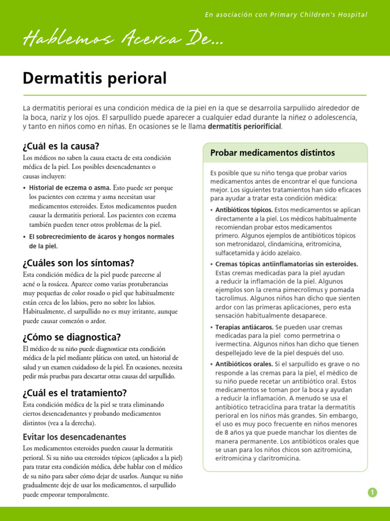 Skin Disorder Perioral Dermatitis (Let's Talk About.... Pediatric ...