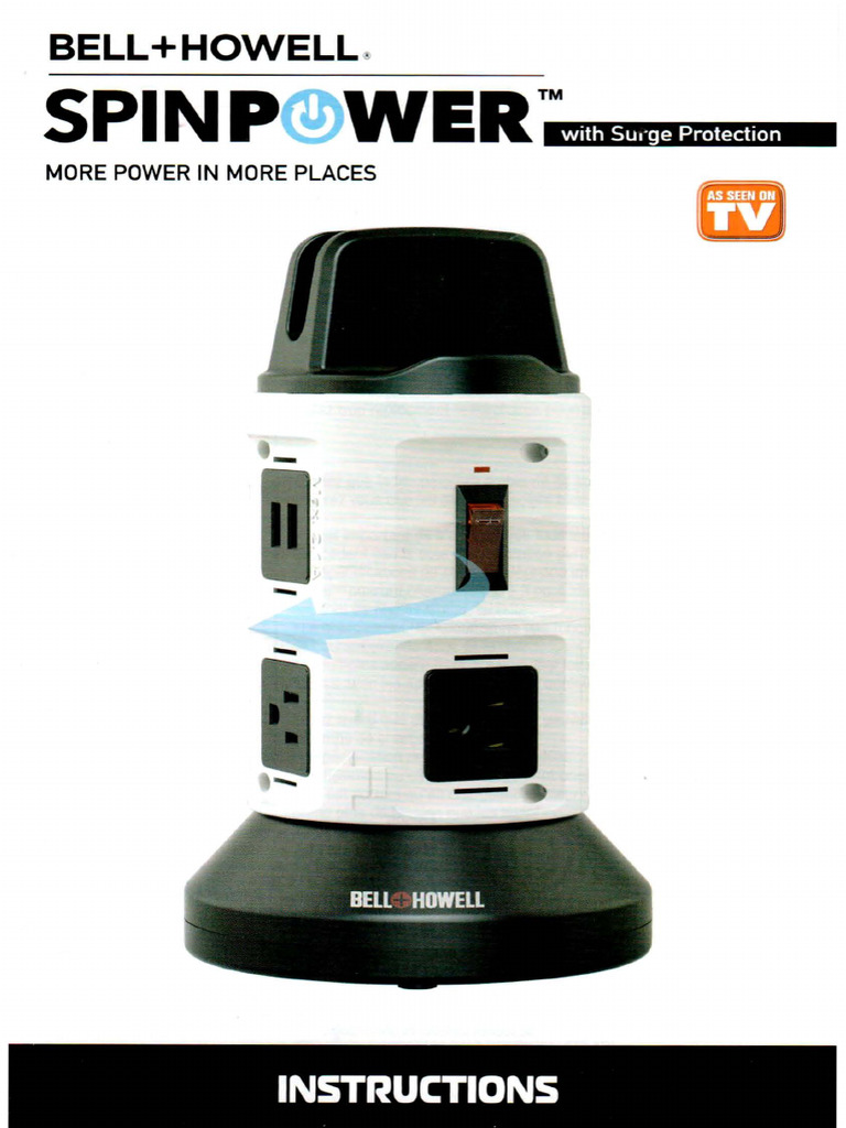 Bell+Howell Spinpower With Surge Protection | PDF | Ac Power Plugs And ...