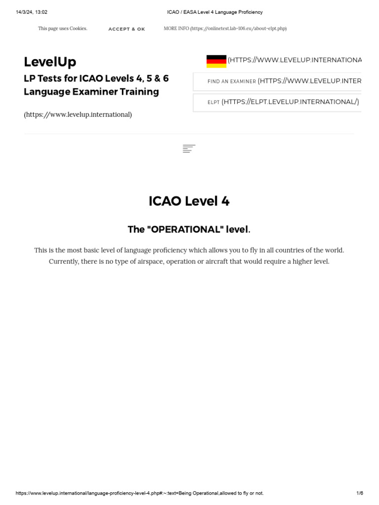 ICAO - EASA Level 4 Language Proficiency | PDF | Vocabulary | Fluency