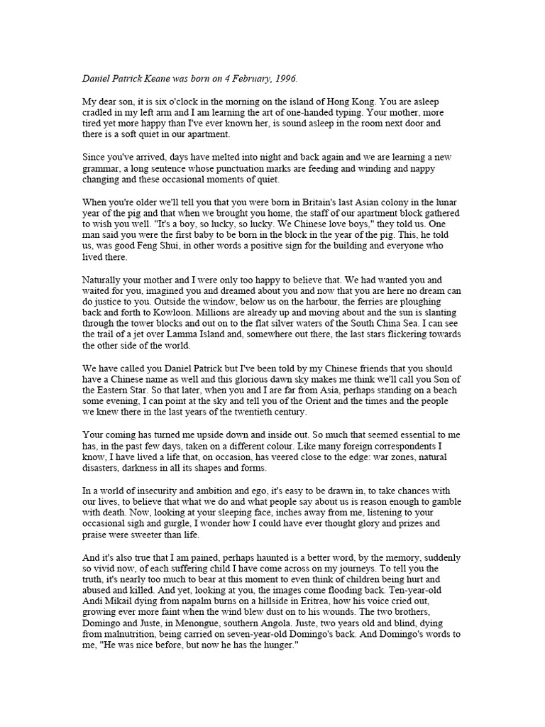 Letter To Daniel Revised | PDF | Argument | Experience