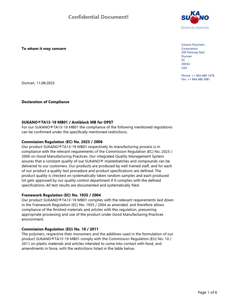 RC - SUKANO TA13-19 MB01 - Us | PDF | Materials | Chemistry
