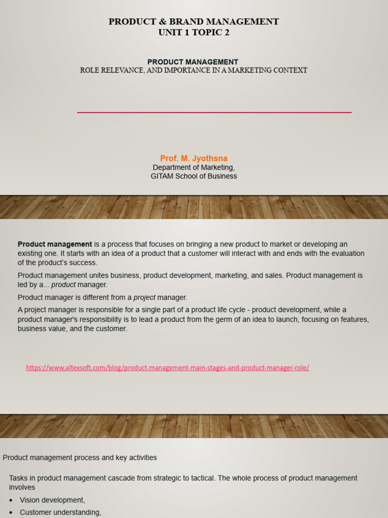 UNIT 1 Topic 2-Role, Relevance of Product Manager | PDF | Performance ...