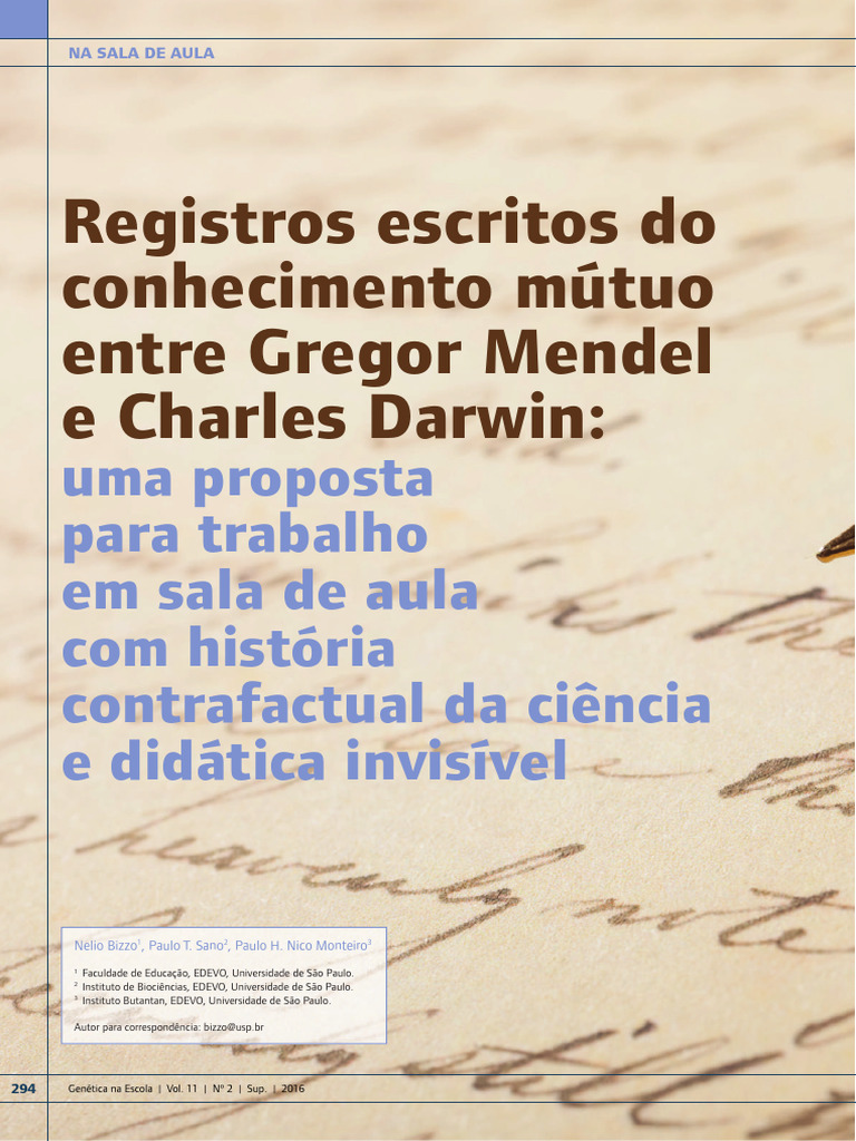 Mendel e Darwin: Conexões Históricas | PDF | Charles Darwin | Science
