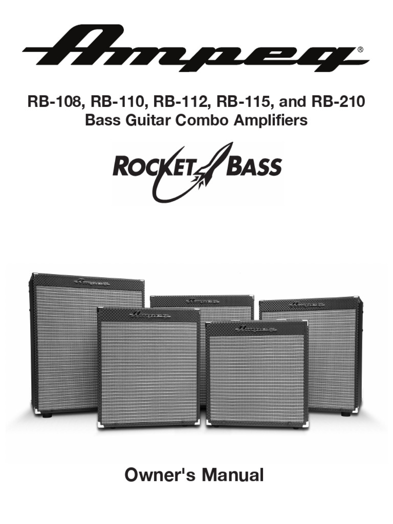 AMPEG Rocket RB-108 Bass Amplifier Manual | PDF