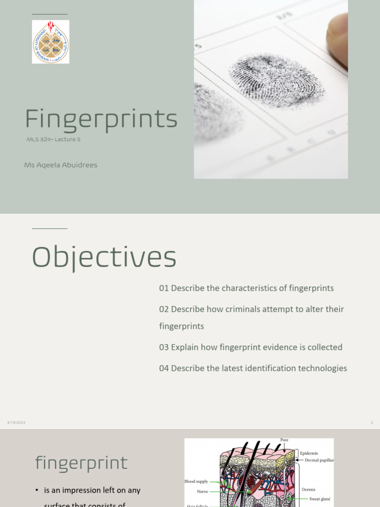 Understanding Fingerprint Analysis Techniques | PDF | Fingerprint