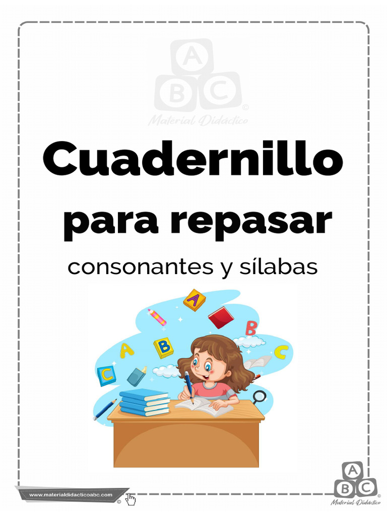 Cuadernillo Repaso de Consonantes y Silabas Mdabc | PDF