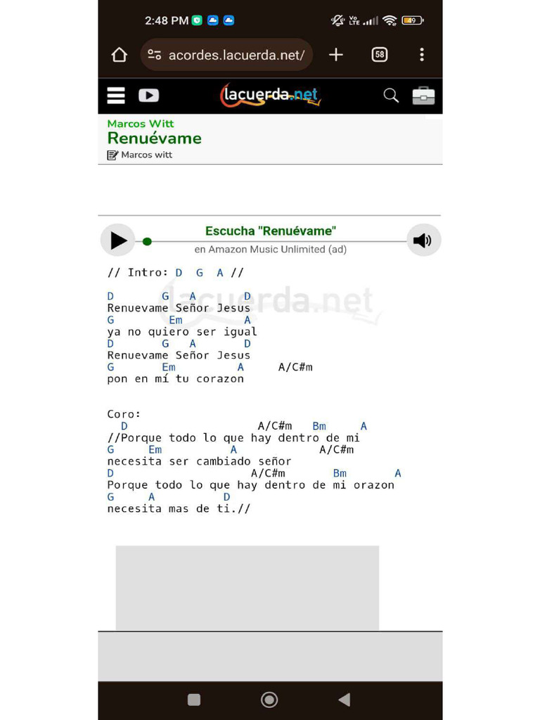 Acordes Renuevame I | PDF