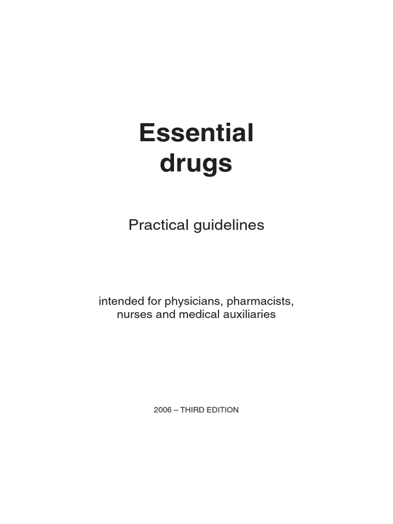 MSF - Essential Drugs | PDF | Dose (Biochemistry) | Chemistry