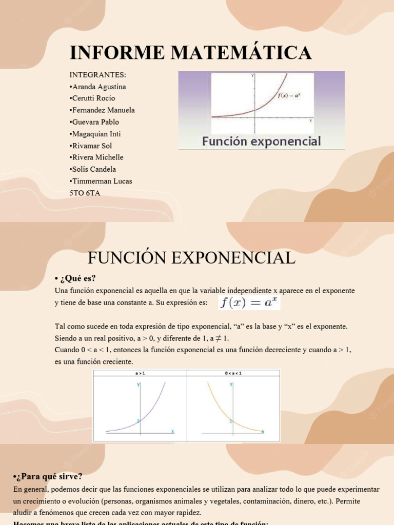 Informe Matematica Power | PDF | Roedor | Funcion exponencial