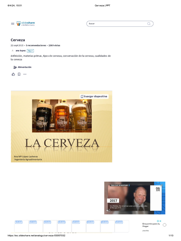 Cerveza | PDF | Cerveza | Fermentación