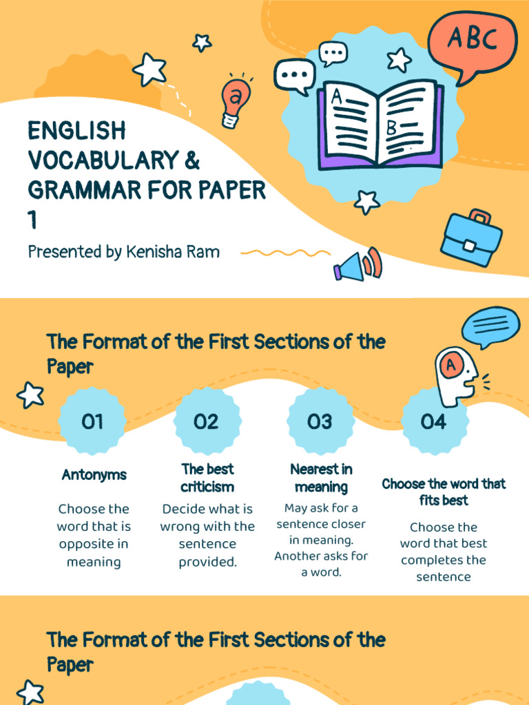 Vocabulary and Grammar Practice Guide | PDF | Plural | Idiom